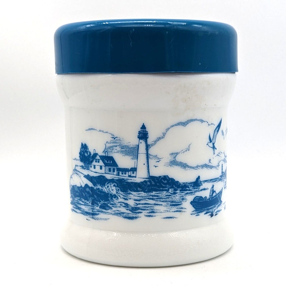 Unknown | Other | 7s Milk Glass Humidor Canister Tobacco Jar W Rubber ...